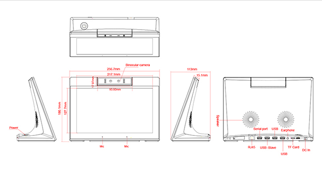 L Shape Desktop Reception Digital Signage Support PoE For Reception