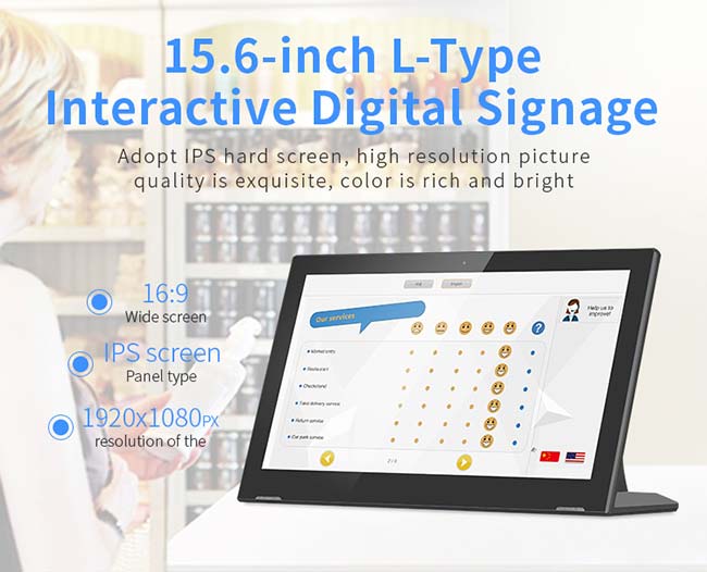RJ45 PoE Reception Digital Signage Commercial Grade Excellent Color ...