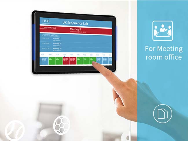 10.1 Inch Meeting Room Digital Signage Touch Screen With LED Light Bar