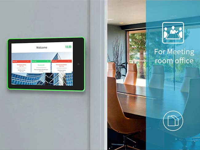 RK3288 Digital Meeting Room Tablet Booking With LED Light Bars NFC RFID