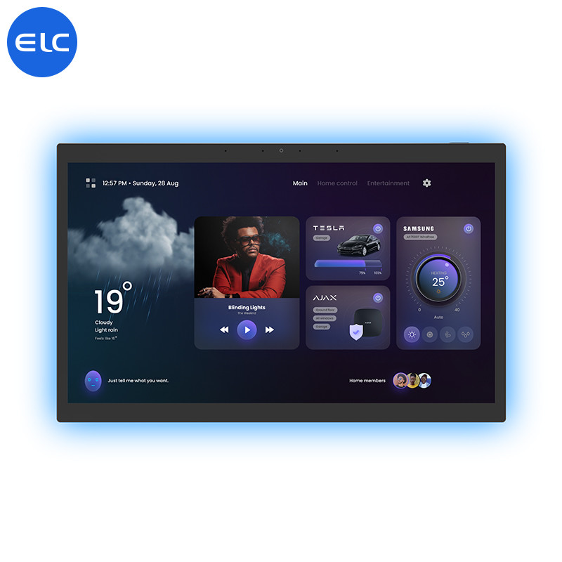 15.6 Inch Smart Home Free POE LCD Panel Full HD Screen With RK3566 ...