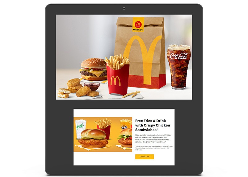 Quad Core Elevator Dual Screen Digital Signage 2GB RAM 16GB ROM