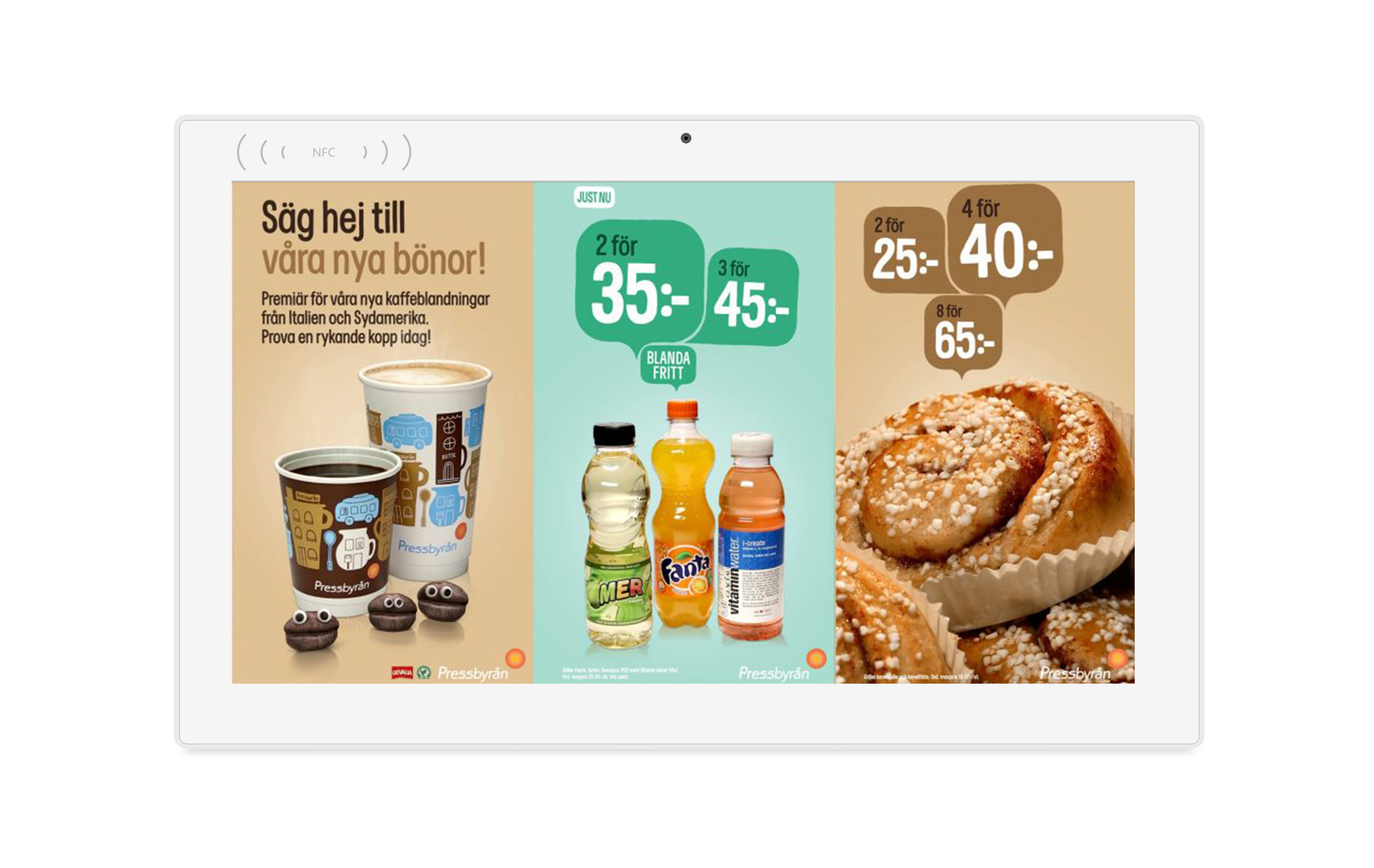 Rk3288 Large Touch Screen Wall Mount Android Tablet 21.5 Inch ABS Material