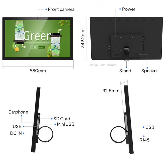 24 Inch Android Tablet Digital Signage Support WIFI Bluetooth With ...