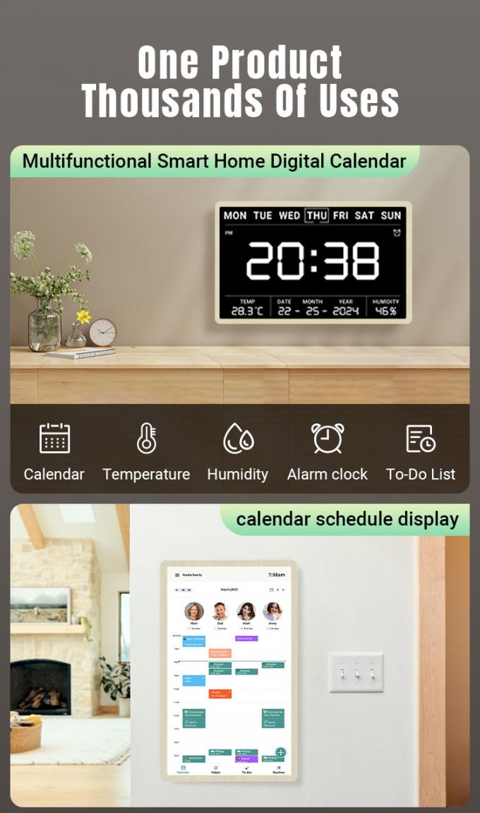 NW2499T digital calendars smart calender family digital frame calendar ...